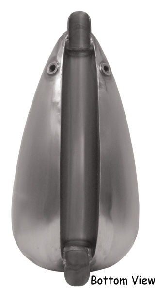 MID-USA Motorcycle Parts. 2.2 GALLON NARROW MUSTANG STYLE GAS TANK FOR ...