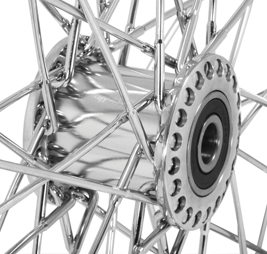 MID-USA Motorcycle Parts. FRONT SPOOL WHEEL,CHROME CUSTOM APPLICATIONS ...