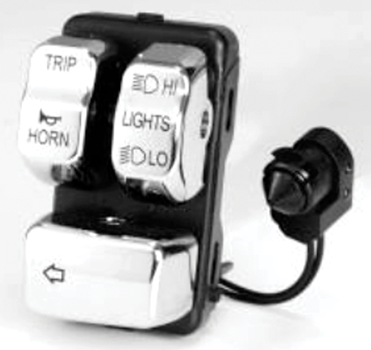 MID-USA Motorcycle Parts. HANDLEBAR SWITCHES,CHROME SOFTAIL 11/L*,DYNA ...