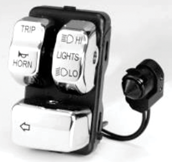 MID-USA Motorcycle Parts. HANDLEBAR SWITCHES,CHROME SOFTAIL 11/L*,DYNA ...