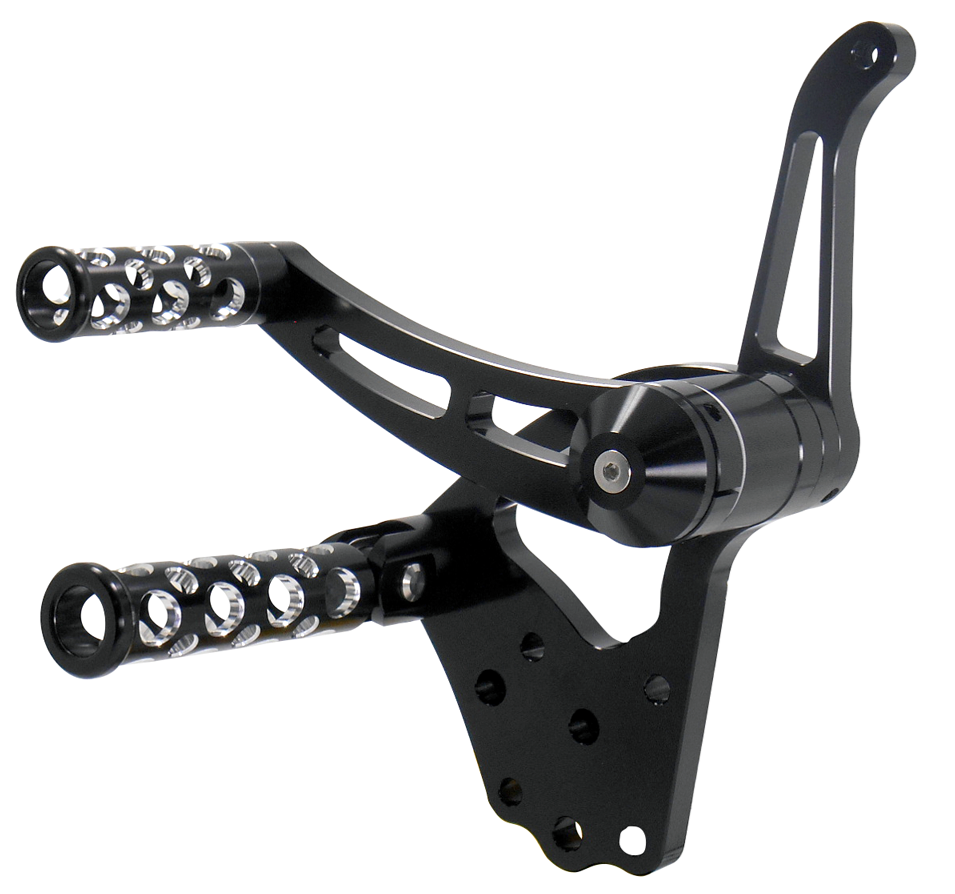 MID-USA Motorcycle Parts. BILLET FORWARD CONTROLS, BLACK BT 4 SPEED 58/ ...